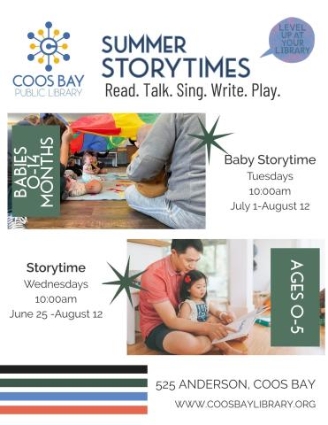 SRP 2025: Summer Reading Storytime | Coos Bay Public Library